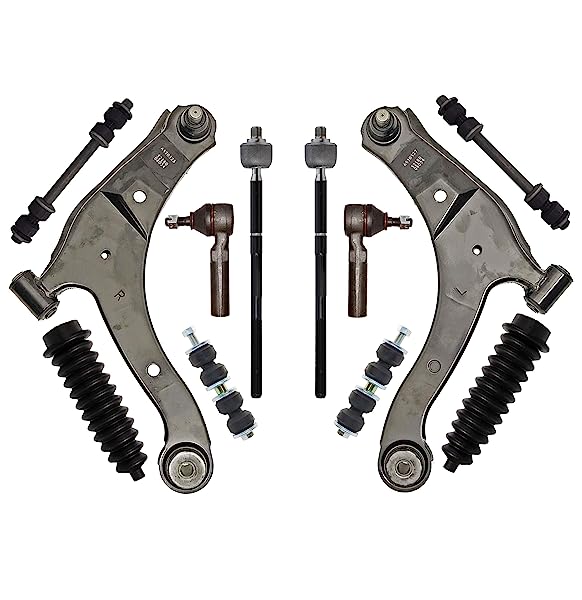 12 Pc Kit Front & Rear Suspension Control Arms Sway Bar Links Tie Rod ...